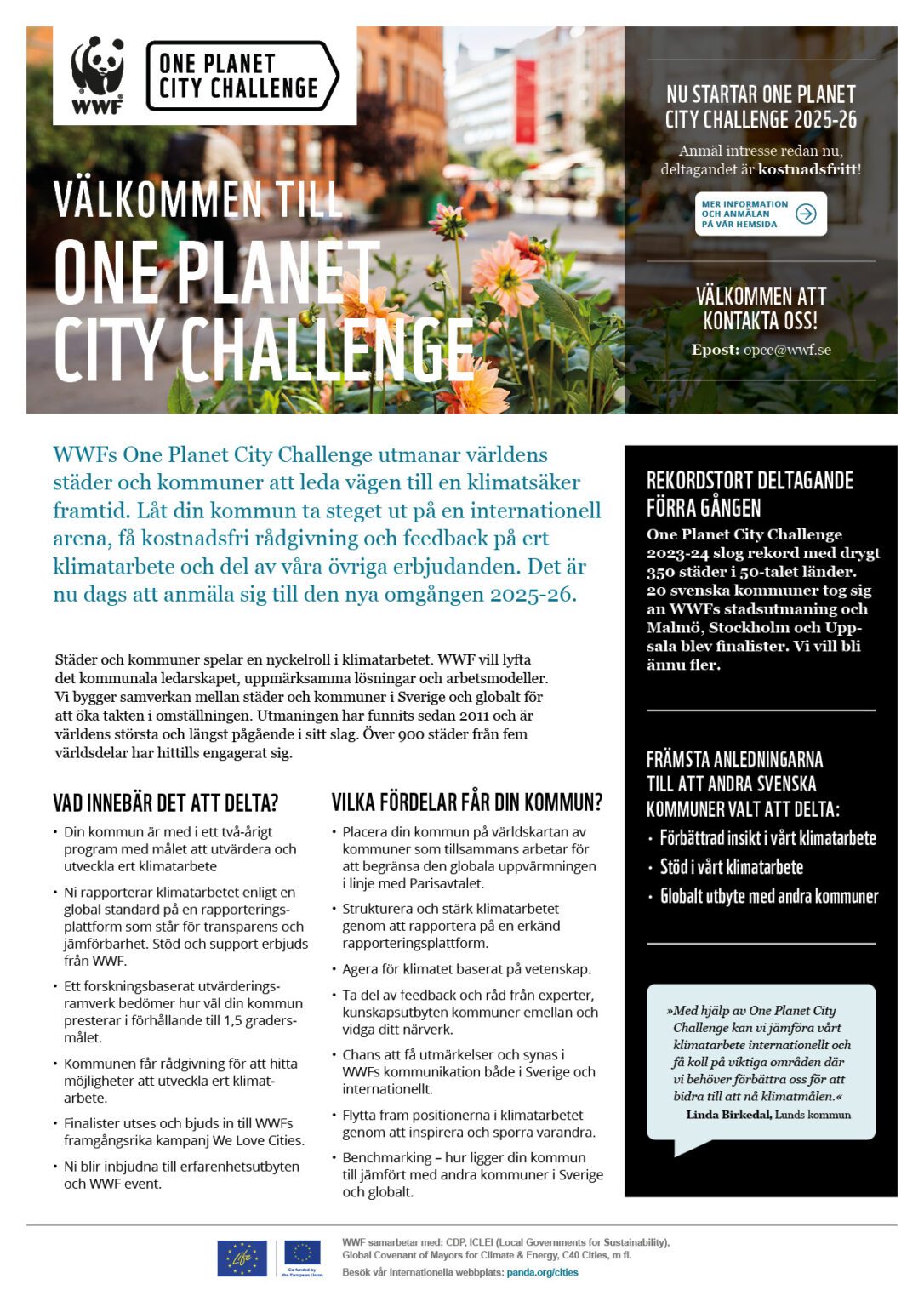 One Planet City Challenge - Världsnaturfonden WWF